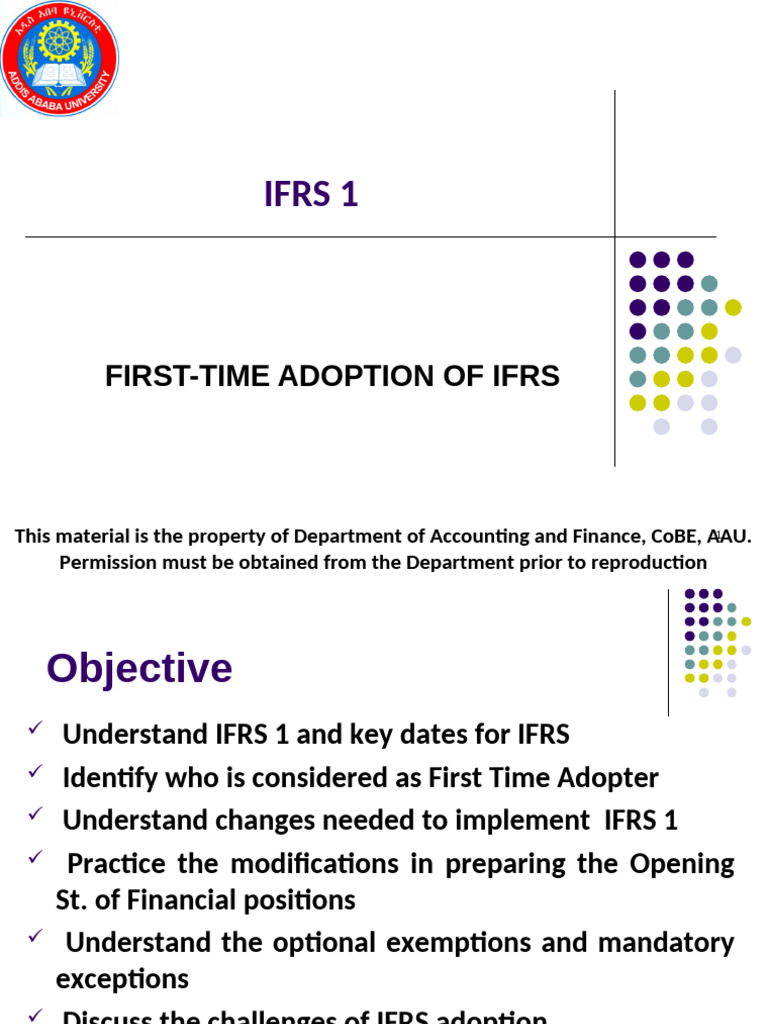 Ifrs 1 First Time Adoption | PDF | Balance Sheet | International Financial Reporting Standards