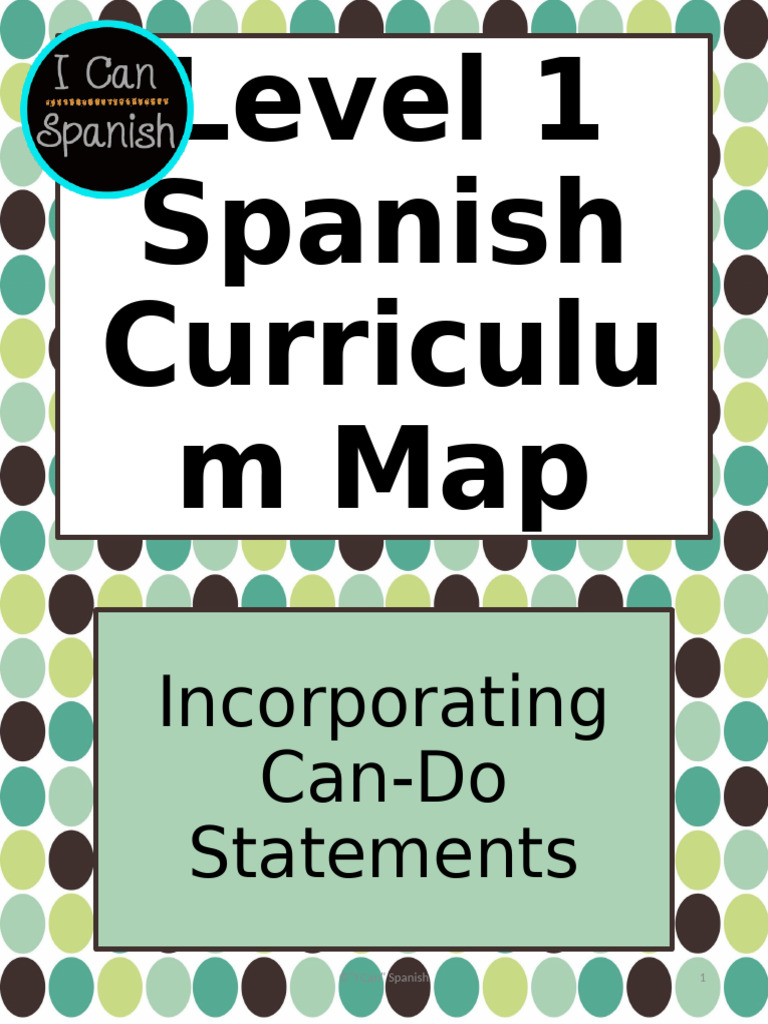 I Can Spanish 1 Curriculum Map | PDF | Digital Millennium Copyright Act ...