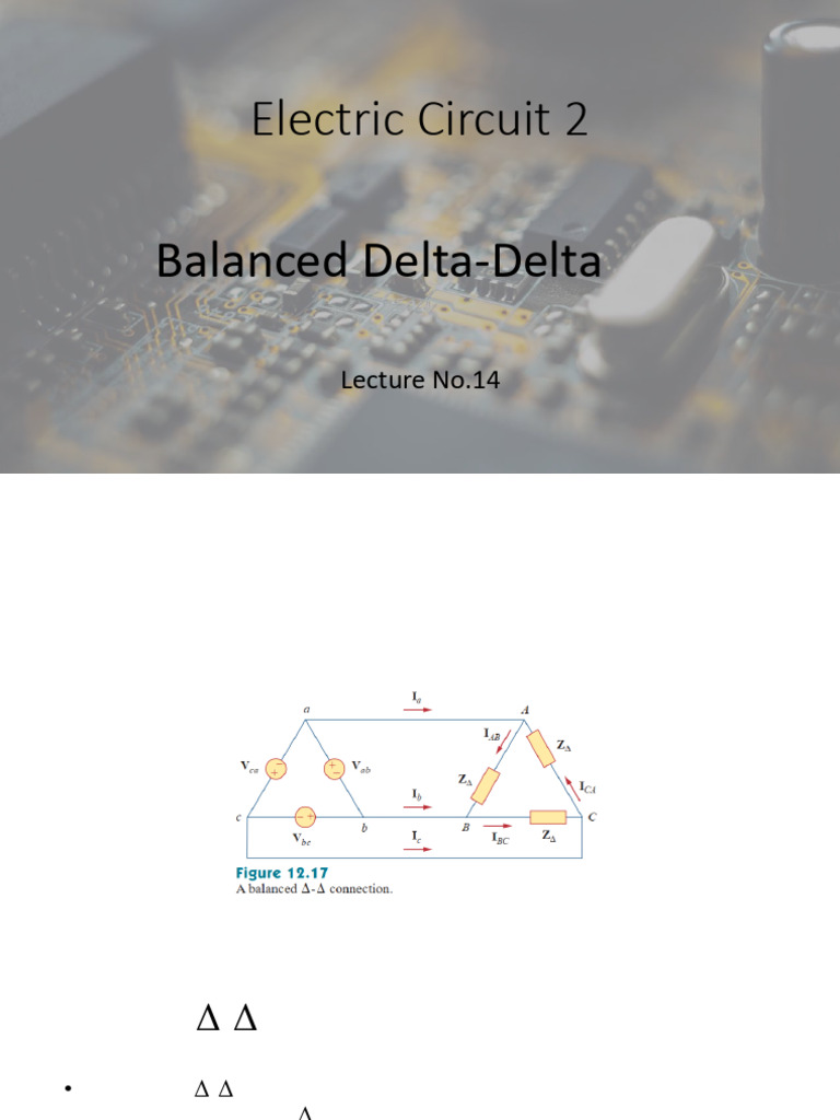 14.balanced Delta-Delta Connection | PDF
