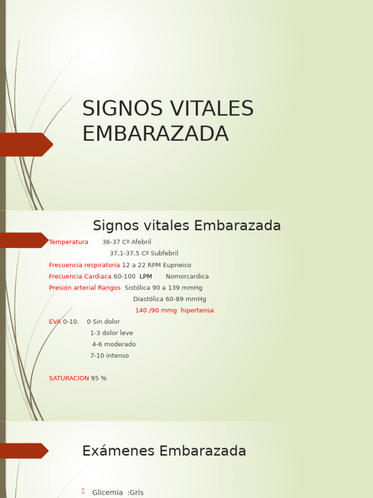 Signos Vitales en Embarazadas | PDF