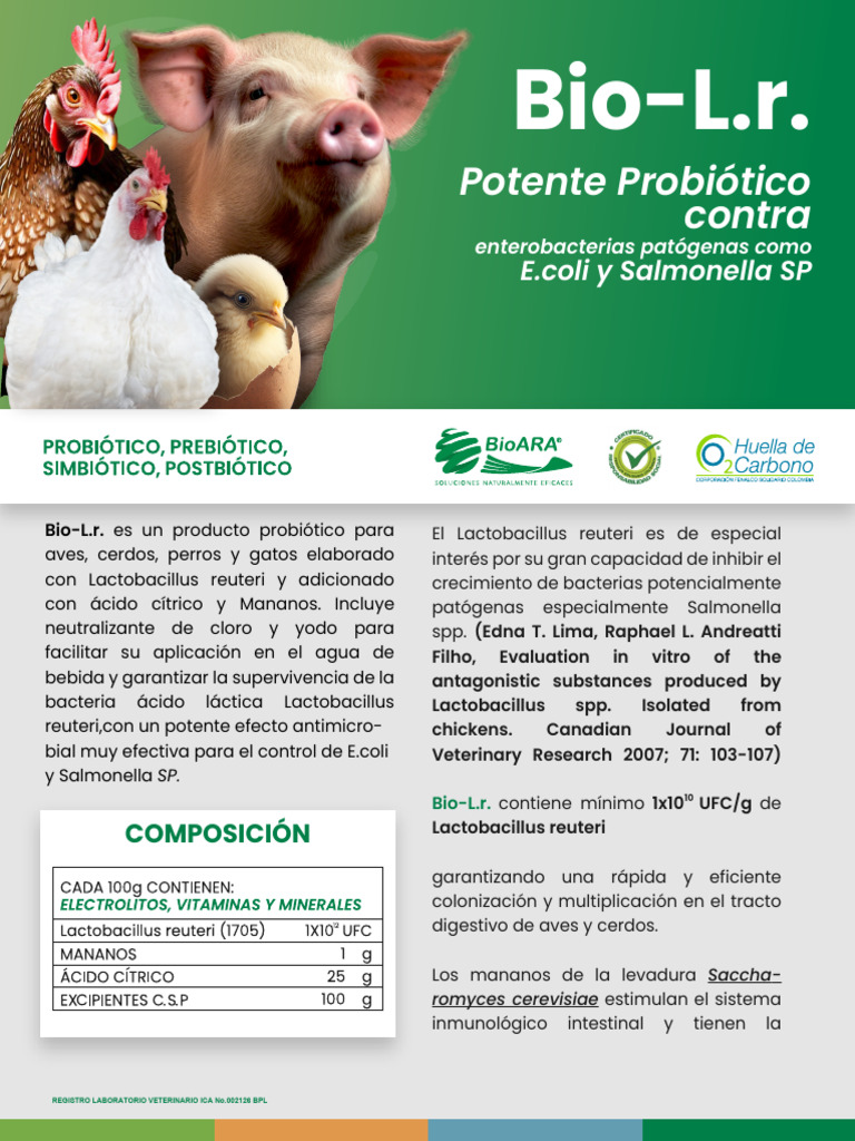 Bio LR Ficha Tecnica | PDF | Las bacterias | Escherichia coli