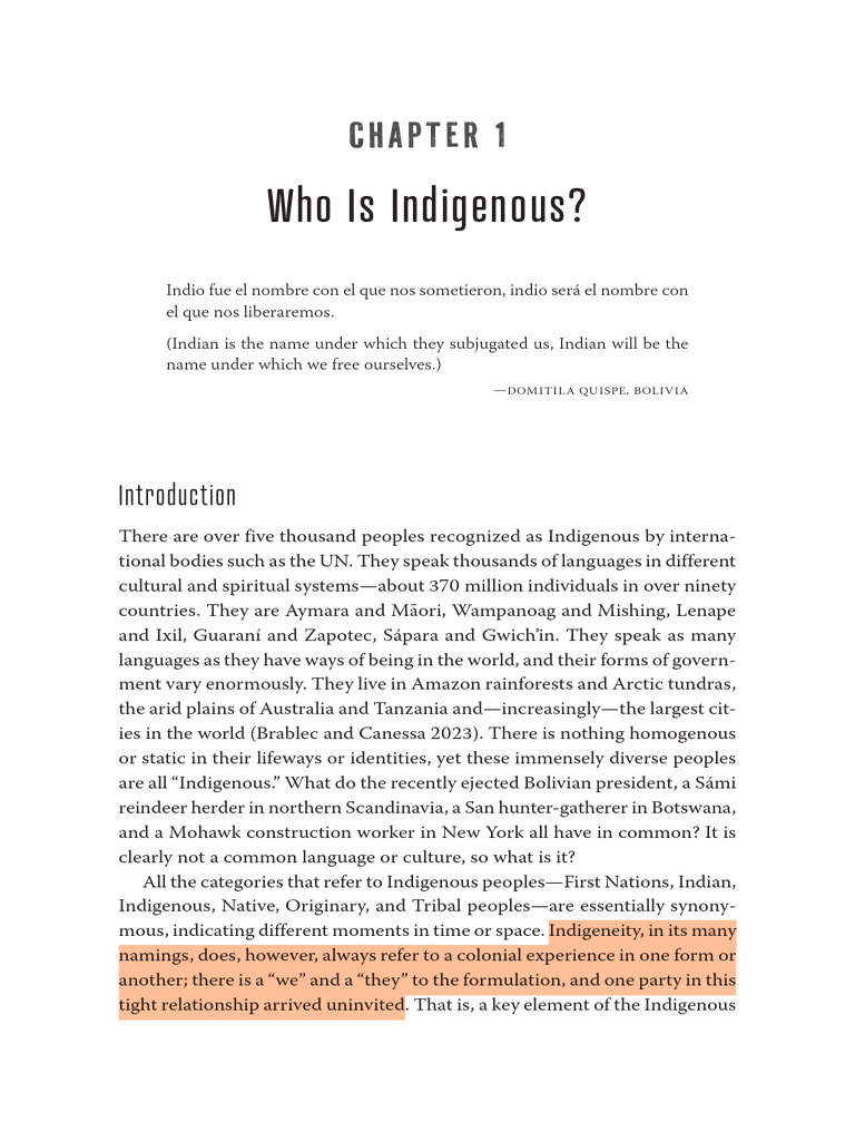Canessa and Picq Who Is Indigenous | PDF | Indigenous Peoples | Native ...