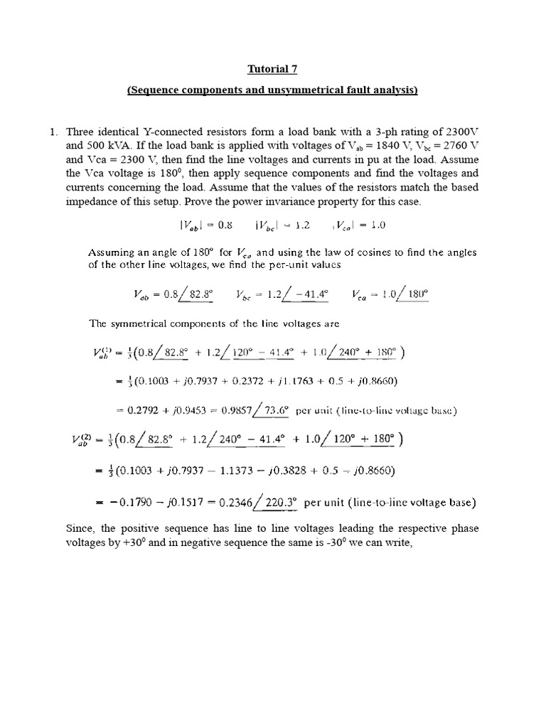 Tutorial 7 Solutions | PDF | Electrical Impedance | Voltage