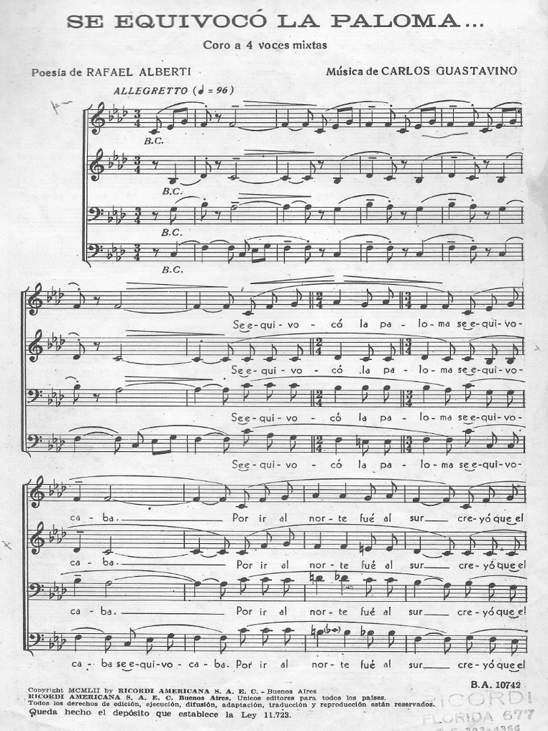 Se Equivoco La Paloma | PDF