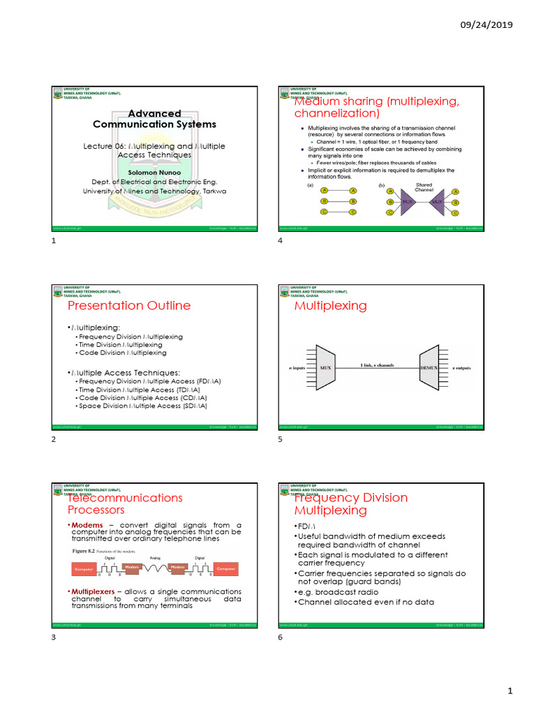 L06 | PDF | Channel Access Method | Wavelength Division Multiplexing