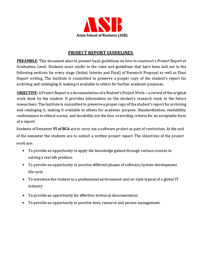 BCA Project Report Guidelines 2022-25 batch (Updated) | PDF | Software ...