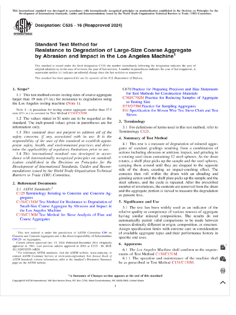 ASTM C535 Standard Overview | PDF