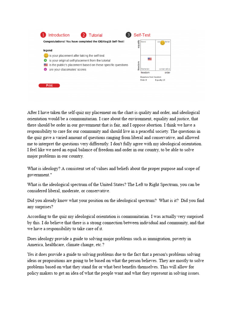 Assignment --Ideology_ What is my ideological orientation_ | PDF