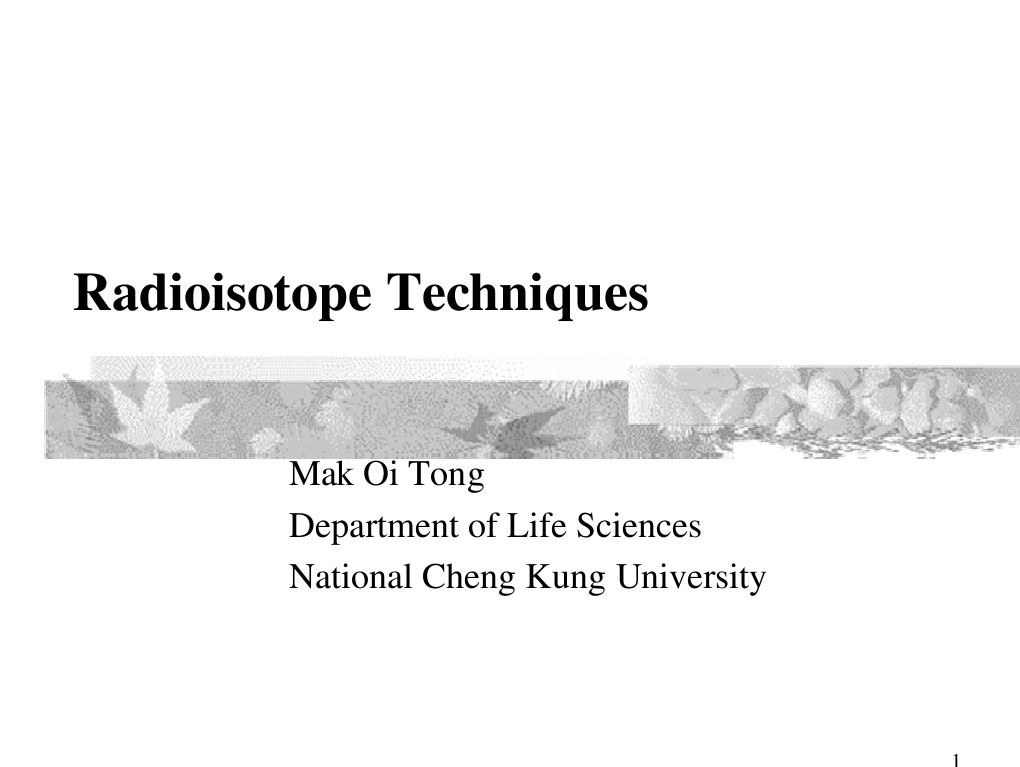 Radioisotope Techniques | PDF | Electron | Radioactive Decay