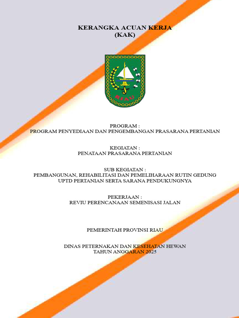 Scan KAK Perencanaan Semenisasi Jalan | PDF