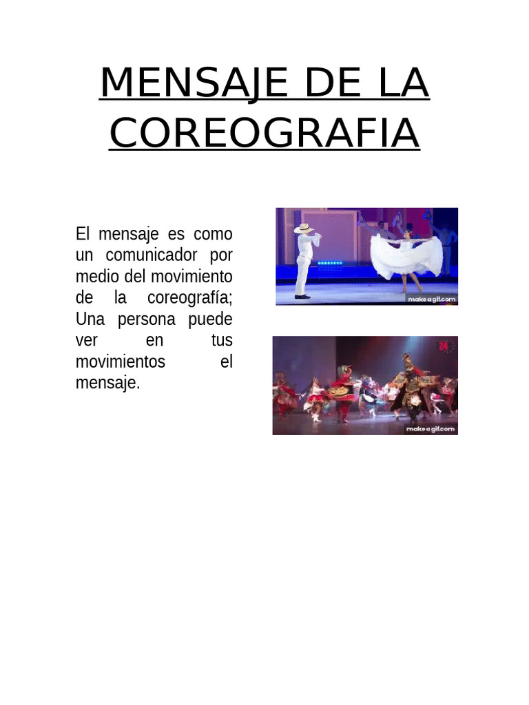 Mensaje de La Coreografia | PDF