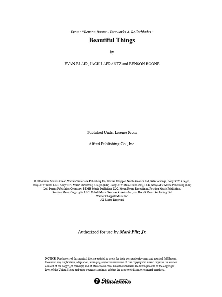 Beautiful Things | PDF