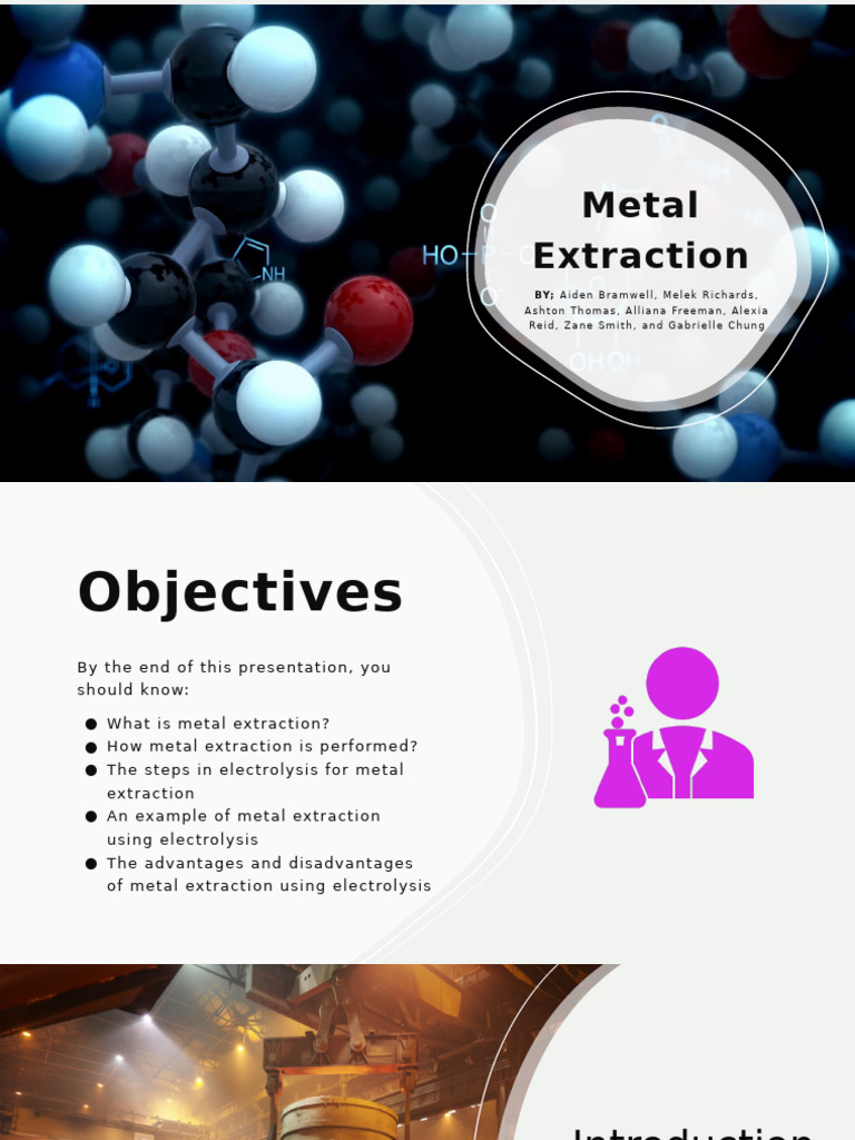 Chemistry Presentation METALS | PDF | Redox | Electrolyte