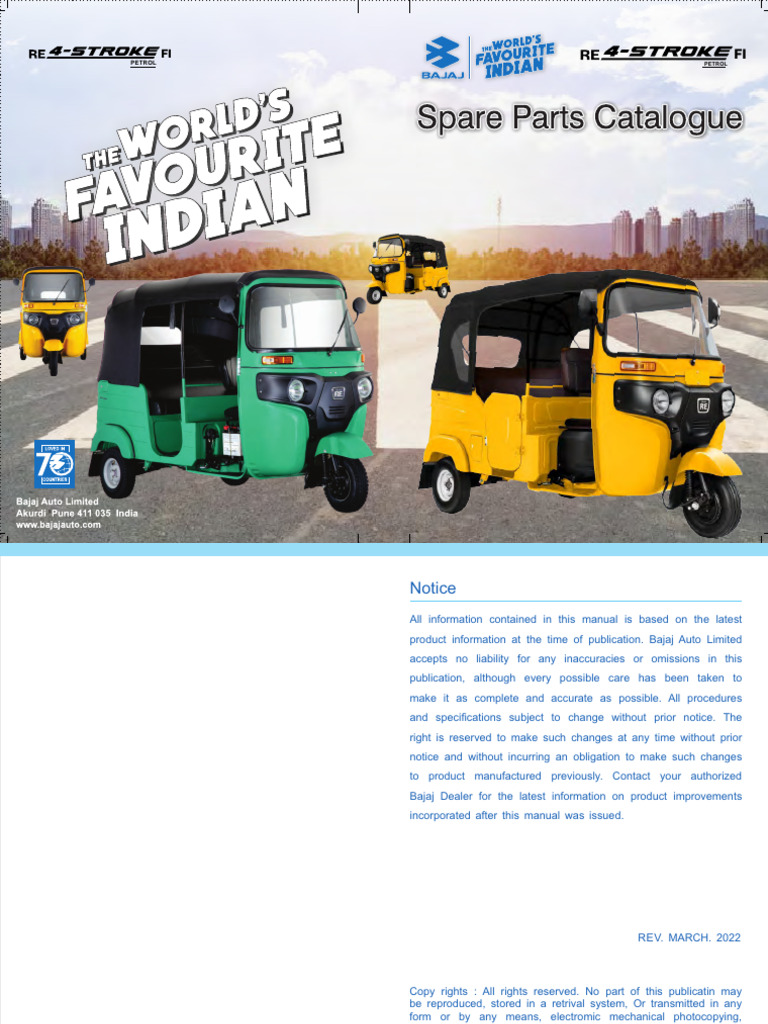 Bajaj Re Parts Catalouge | PDF | Clutch | Brake