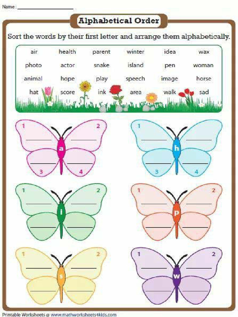 Alphabetical Order w1 | PDF