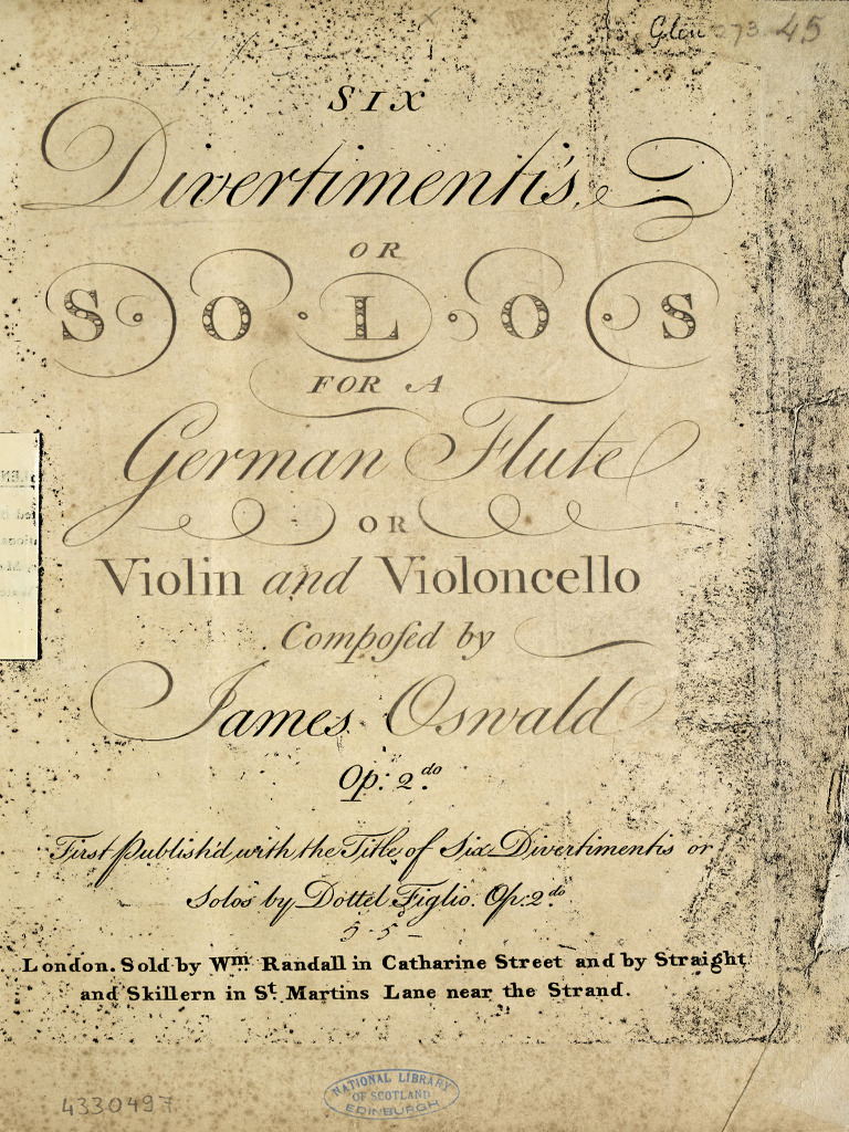 Oswald James - 6 Divertimentos Op2 | PDF