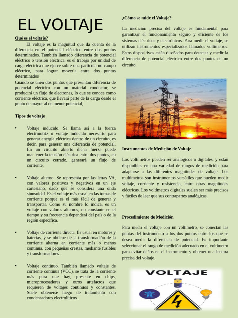 VOLTAJE Elec | PDF | voltaje | Electricidad