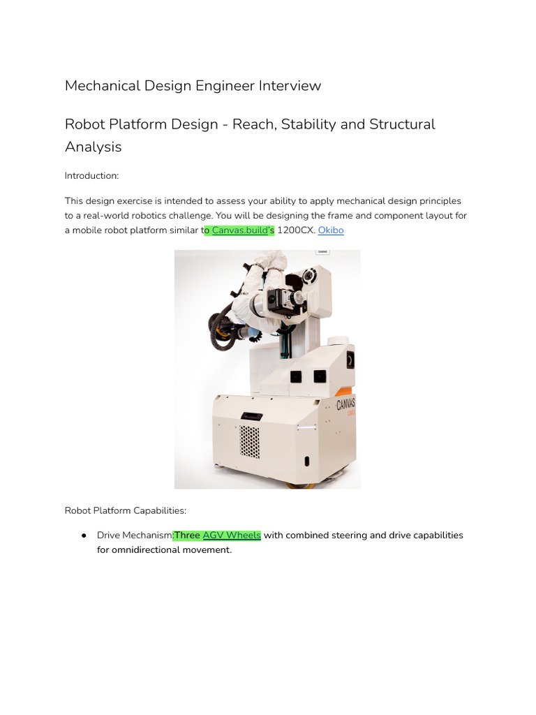 Mechanical Design Engineer Interview | PDF | Computer Aided Design ...