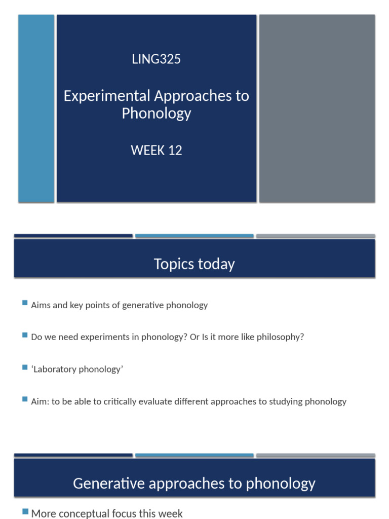 Lecture 2 LING325 Experimental Phonology (3) | PDF | Phonology | Language Acquisition