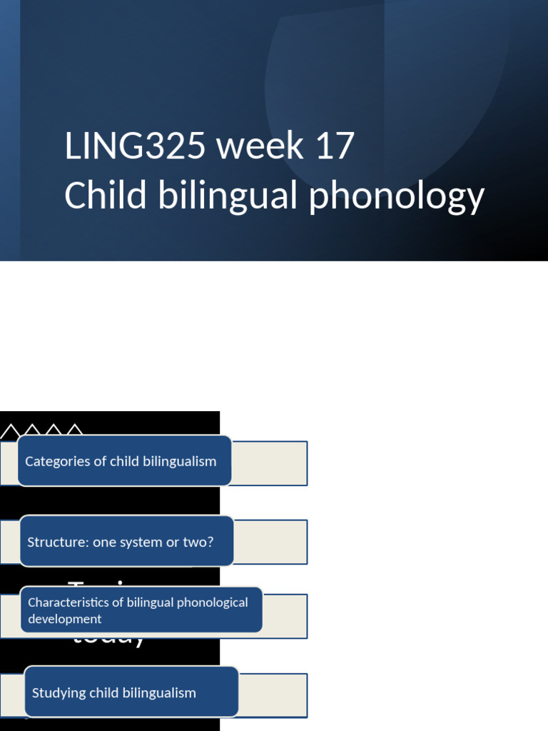 Lecture 6 LING325 Child Bilingualism New | PDF | Multilingualism ...