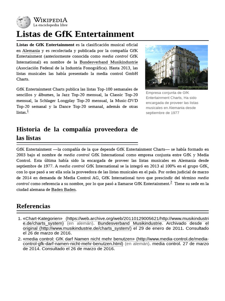 Listas de GFK Entertainment | PDF | Música grabada