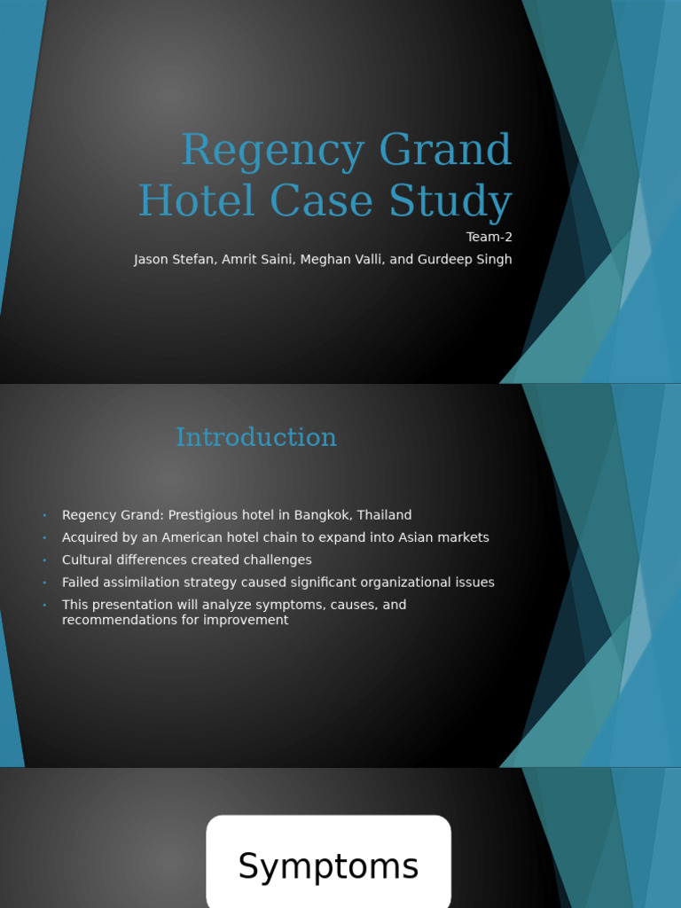 Regency Grand Hotel Case Study Second Presentation | PDF | Leadership ...