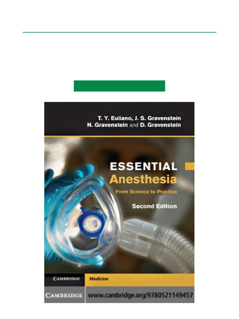 Essential Anesthesia: Science to Practice | PDF | Anesthesia | Medicine