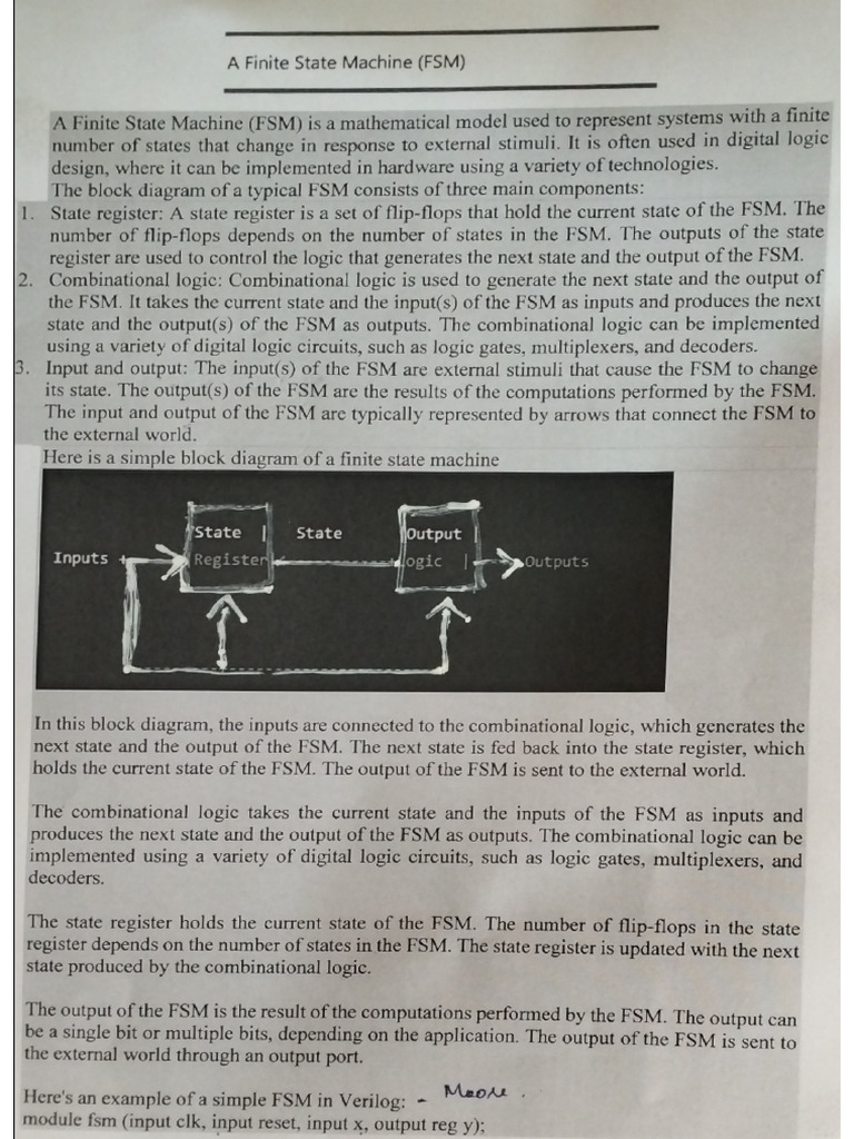 4.finite State Machine | PDF