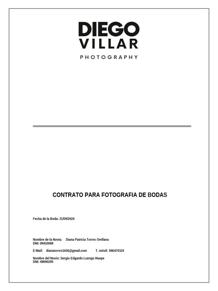 Contrato Boda - Generico - 15 | PDF | Fotógrafo