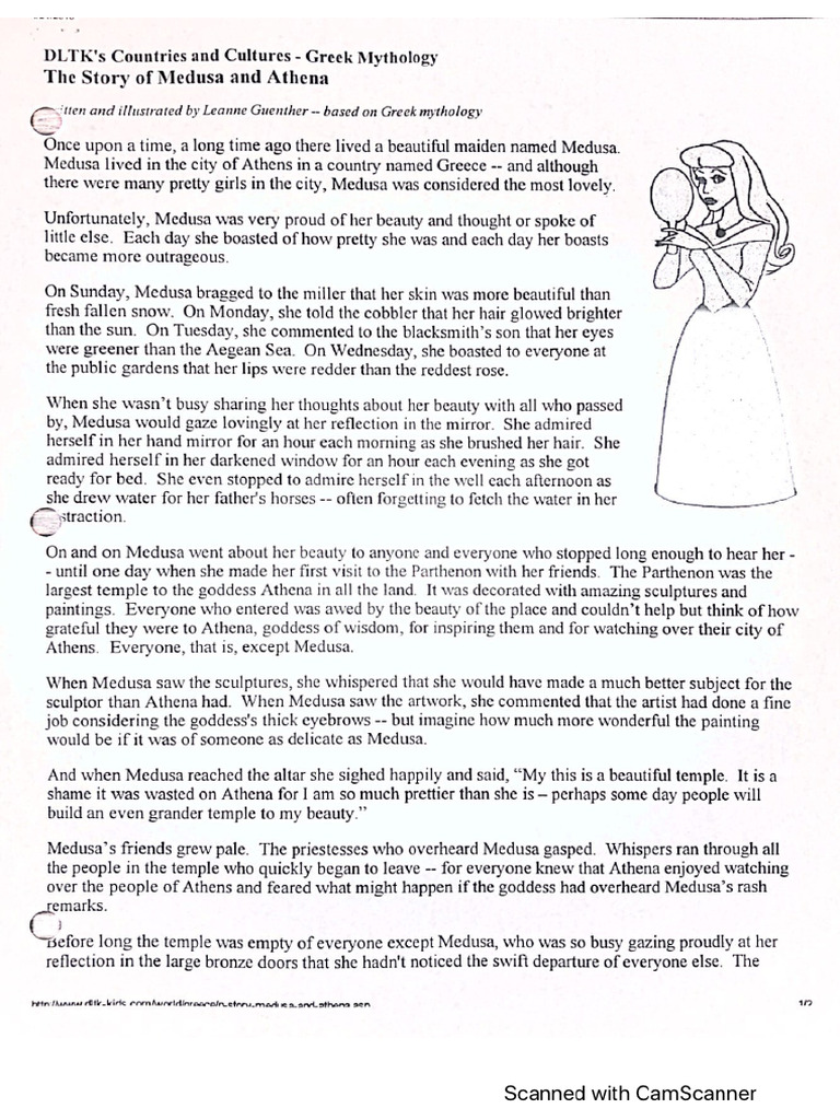 The Story of Medusa and Athena | PDF | Medusa | Athena