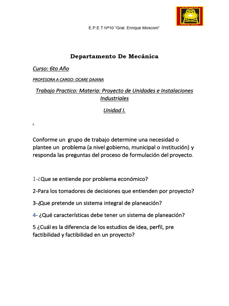 Trabajp Prac Proyecto U1 2023 | PDF