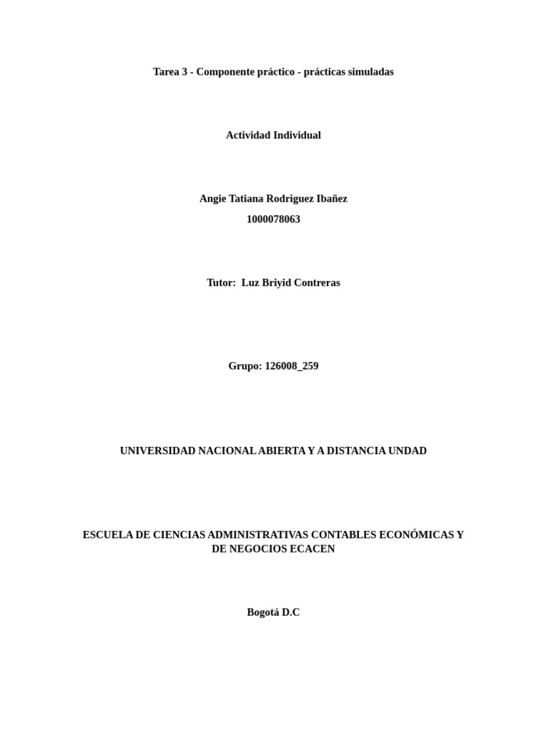 Tarea 3 - Componente Práctico - Prácticas Simuladas | PDF ...