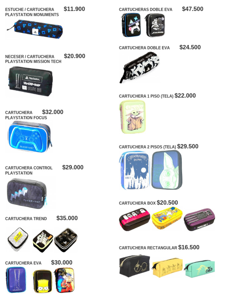 Cartucheras Precios | PDF