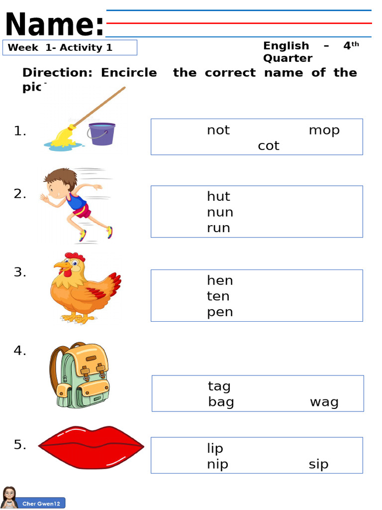 English2 Worksheets q4 w1 | PDF