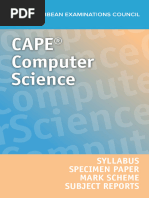 Computer Science Cape Syllabus | PDF | Computers | Technology & Engineering