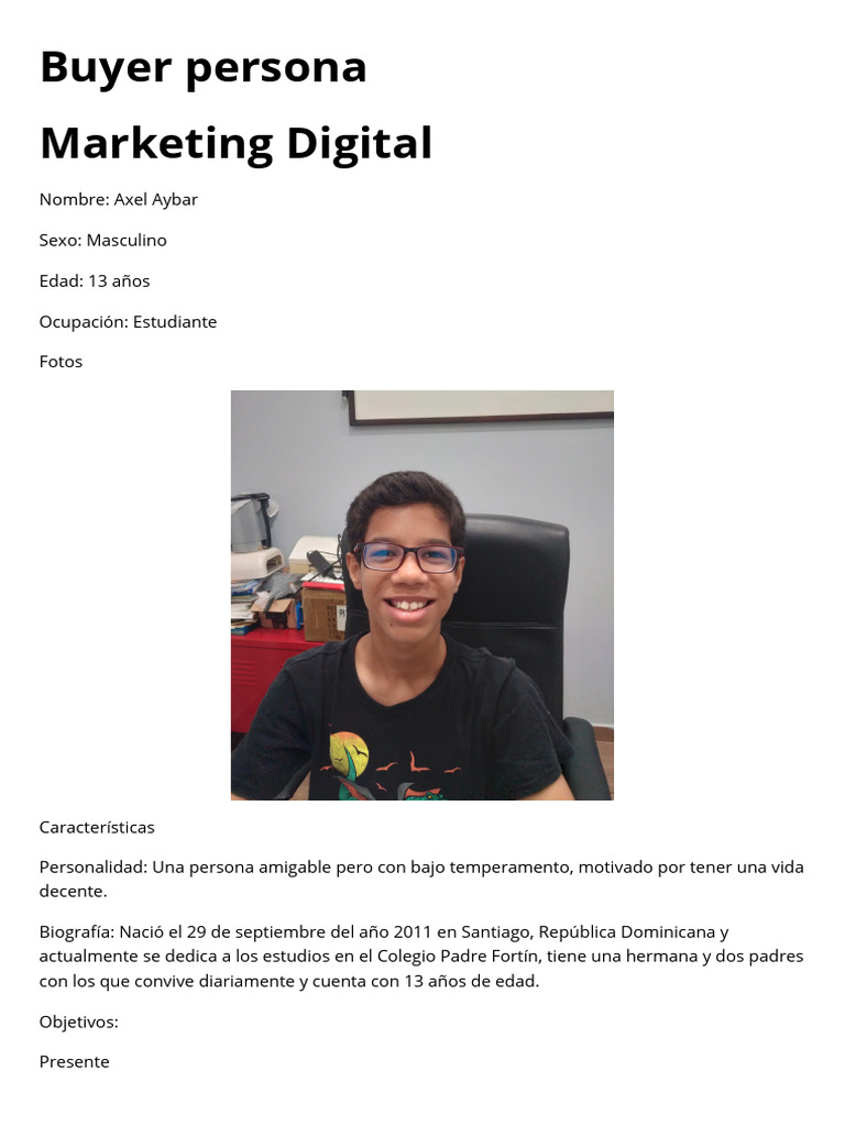 Buyer Persona - Marketing Digital | PDF
