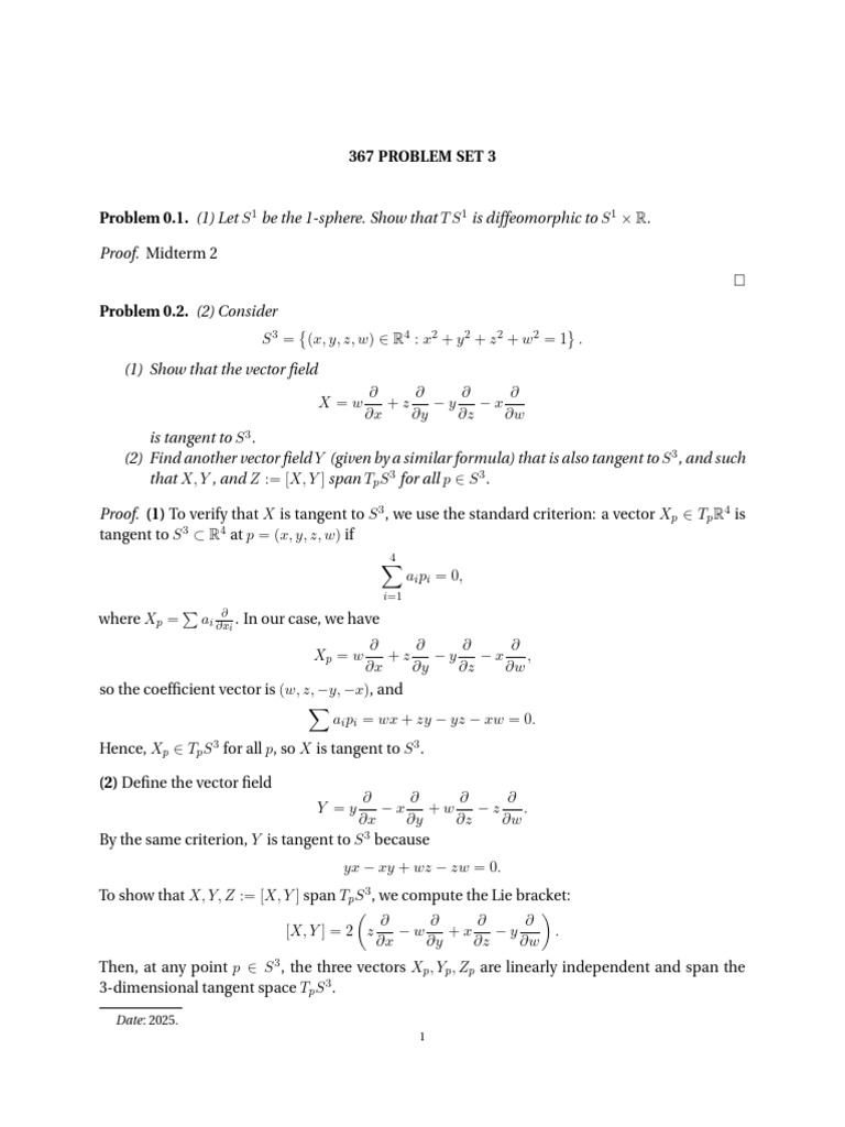 MAT367 Final-4 | PDF | Differentiable Manifold | Space