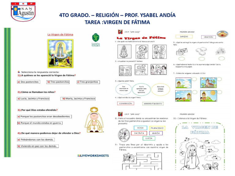 Actividades 4to Grado de Primaria | PDF