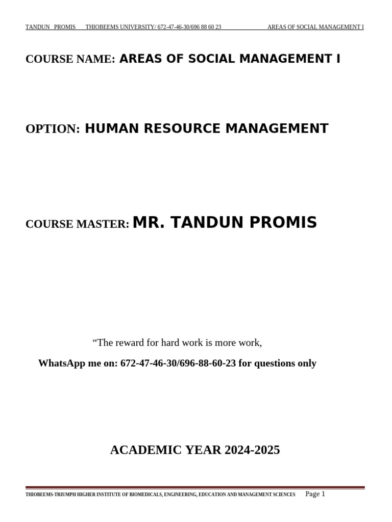 Area of Social Management(0) | PDF | Payroll | Human Resource Management