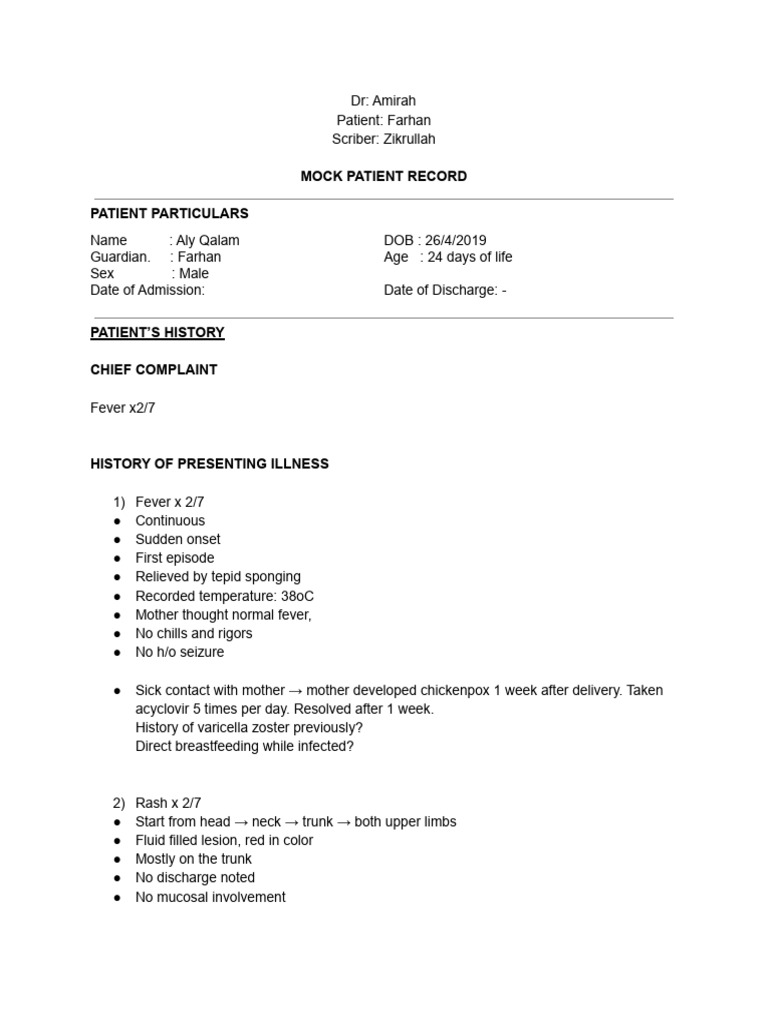 Mock BST neonatal rash - with extra pics (1) | PDF | Diseases And ...