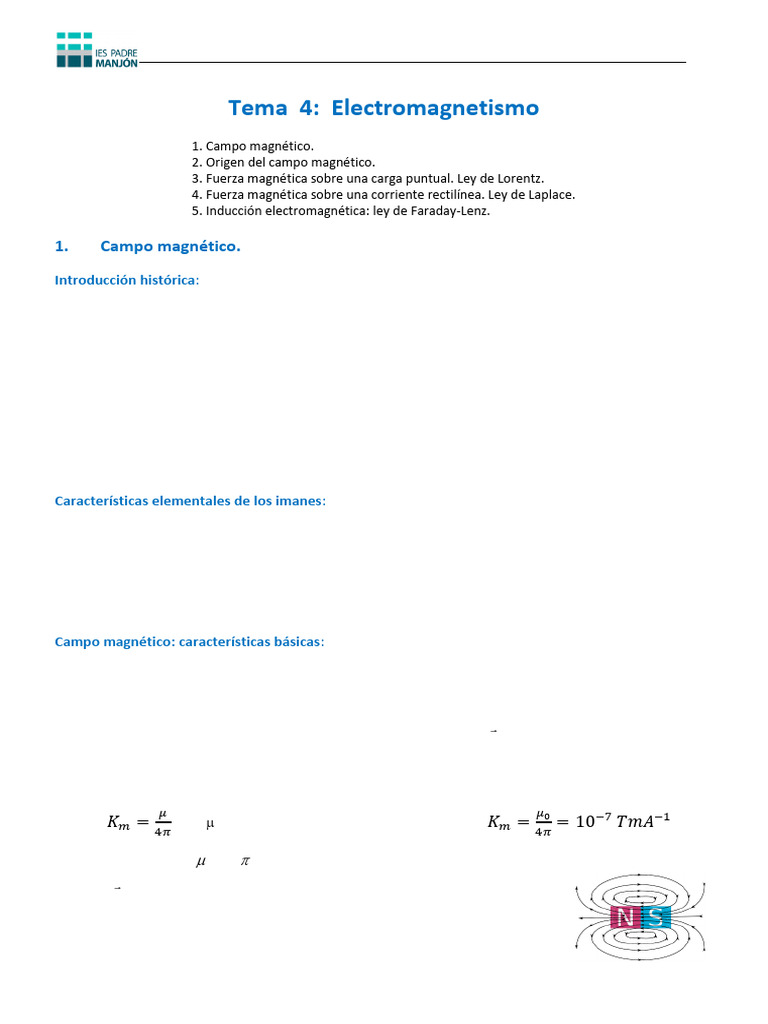T4 Electromagnetismo | PDF | Inducción electromagnética | Magnetismo