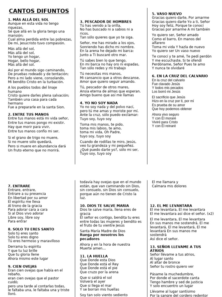 Cantos Difuntos-1 | PDF | Cristo (título) | Amor