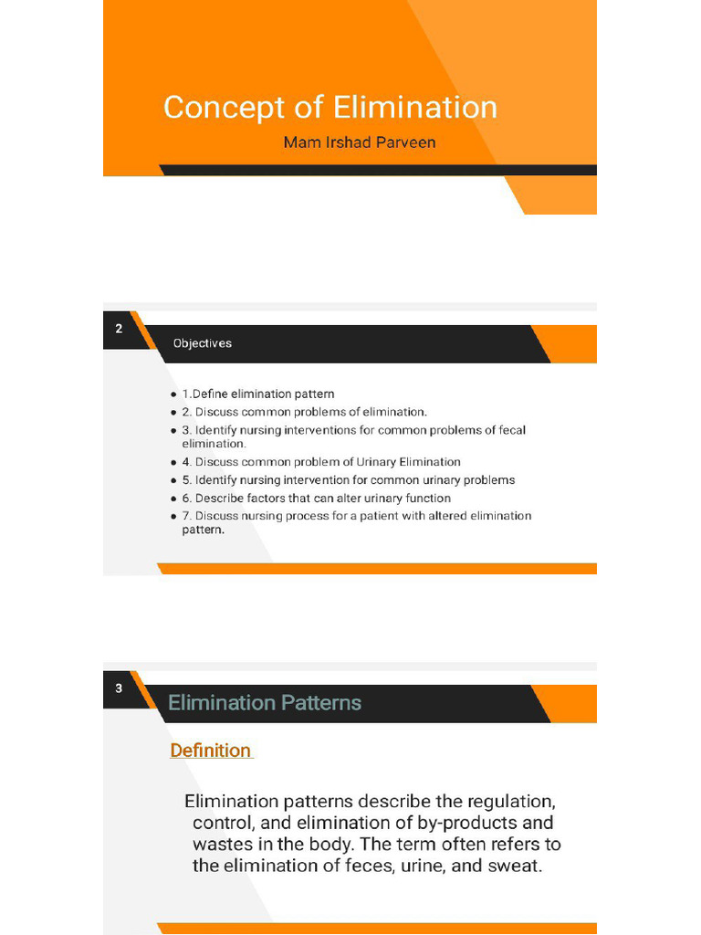 Concept of Elimination-1 | PDF