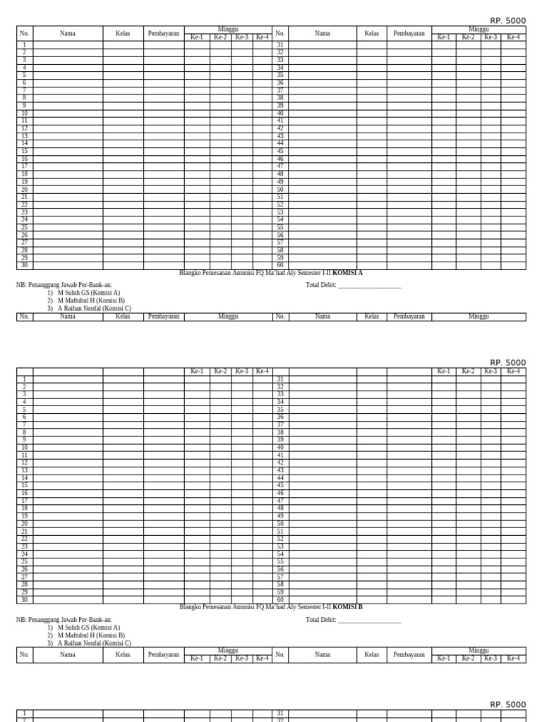 Blangko Pemesanan Amunisi FQ | PDF