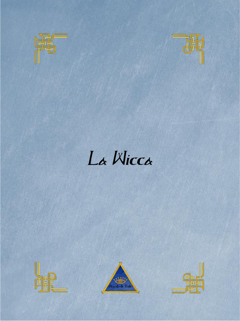 Clase 1 - La Wicca | PDF | Wicca | Religiones religiosas