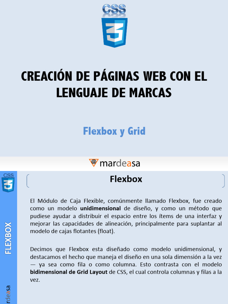 Flexbox y Grid | PDF | Computación distribuída | Red mundial
