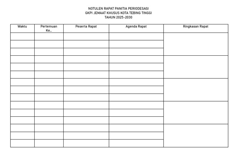 Format Notulen Rapat | PDF