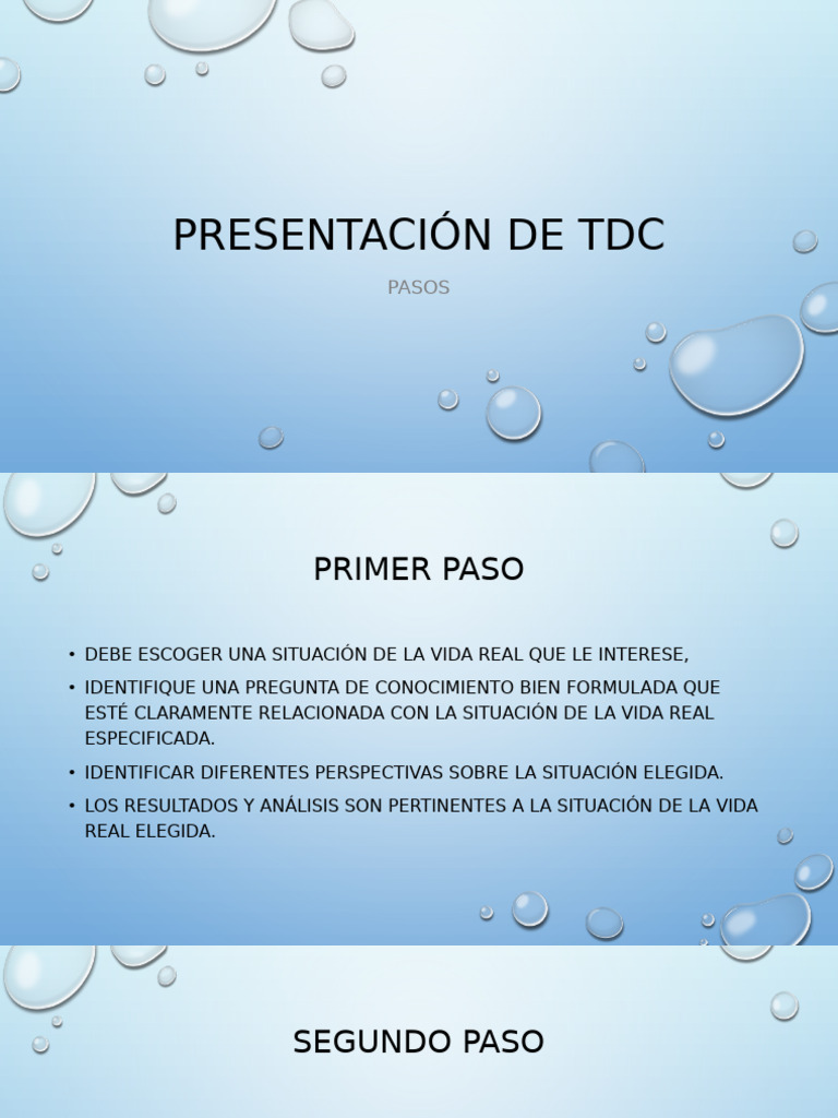 Apoyo Presentación TDC | PDF