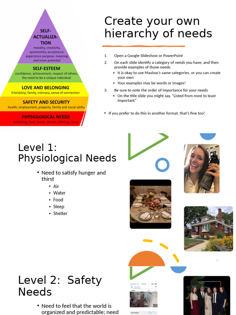 Hierarchy of Needs Folz Example | PDF