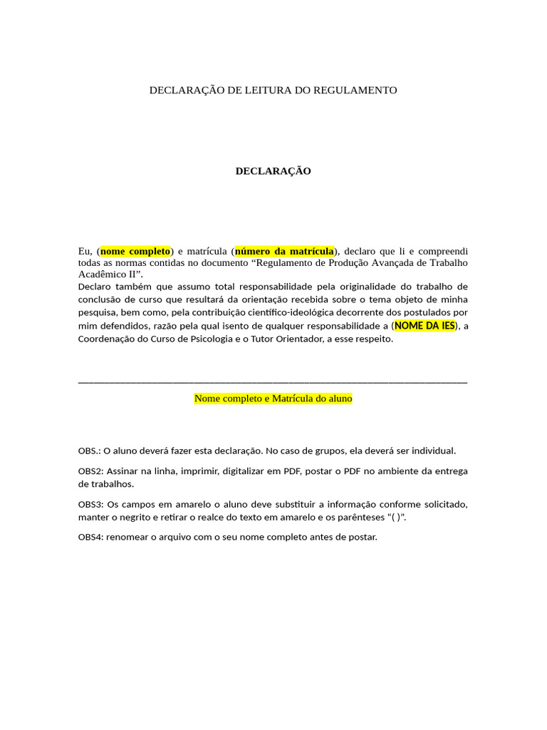 Patac II Declarac o | PDF